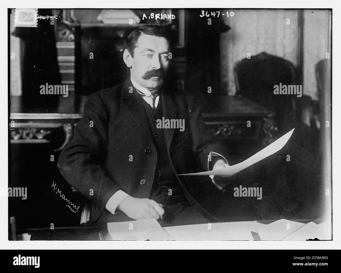 This photograph, archived by the Library of Congress, depicts A. Briand ...