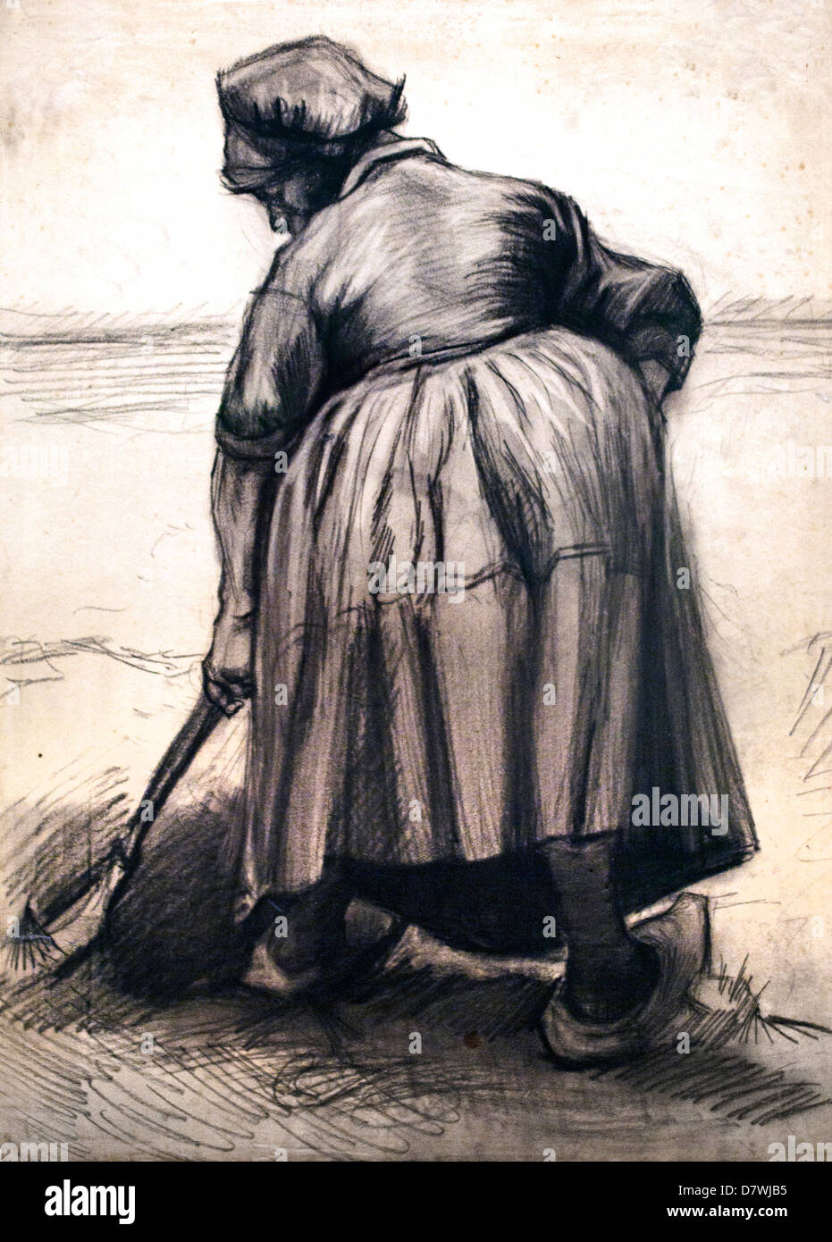 Peasant woman digging 1885 Vincent van Gogh 1853 - 1890 Dutch ...