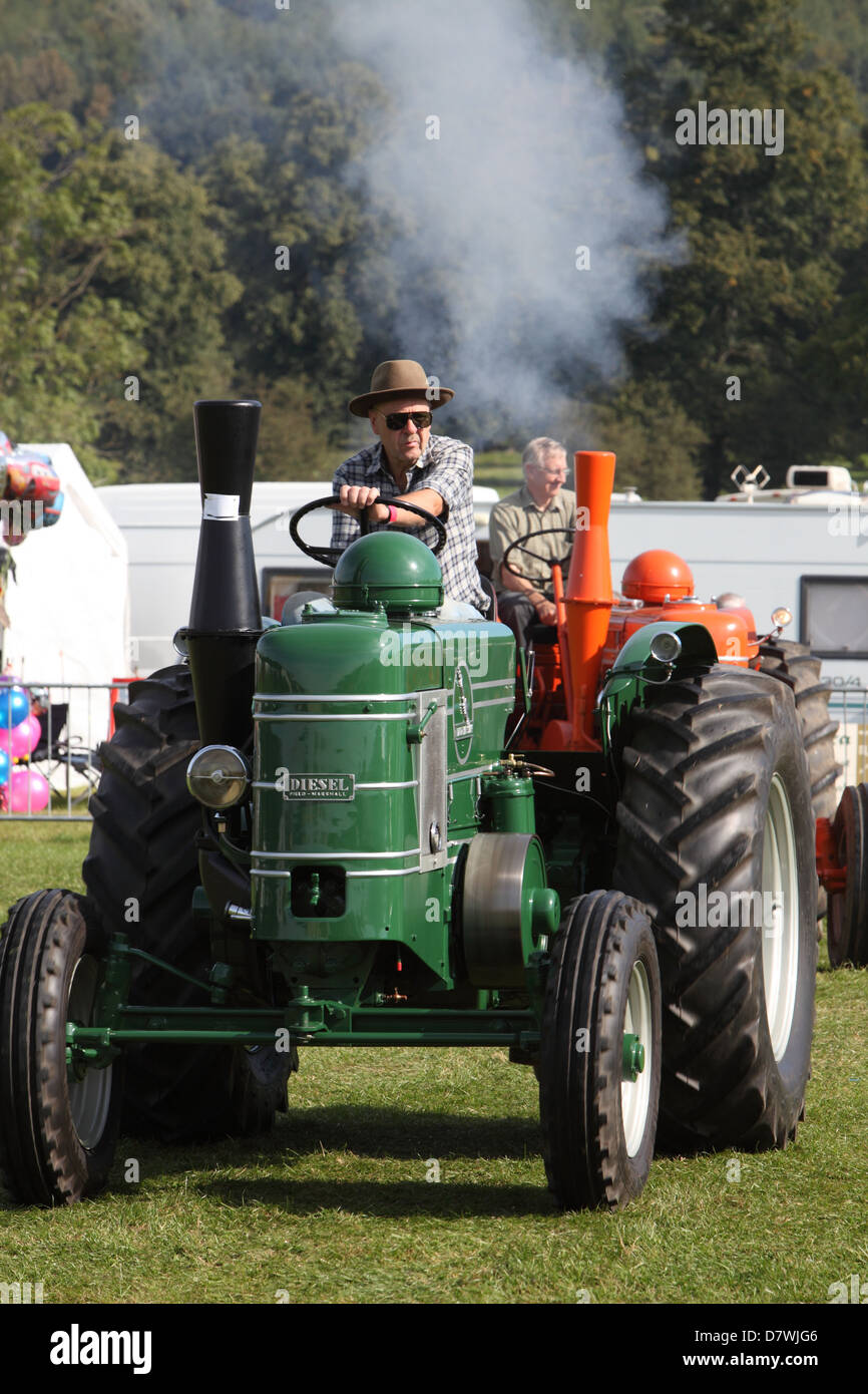 Vintage tractors at a rally in Derbyshire, UK Stock Photo - Alamy