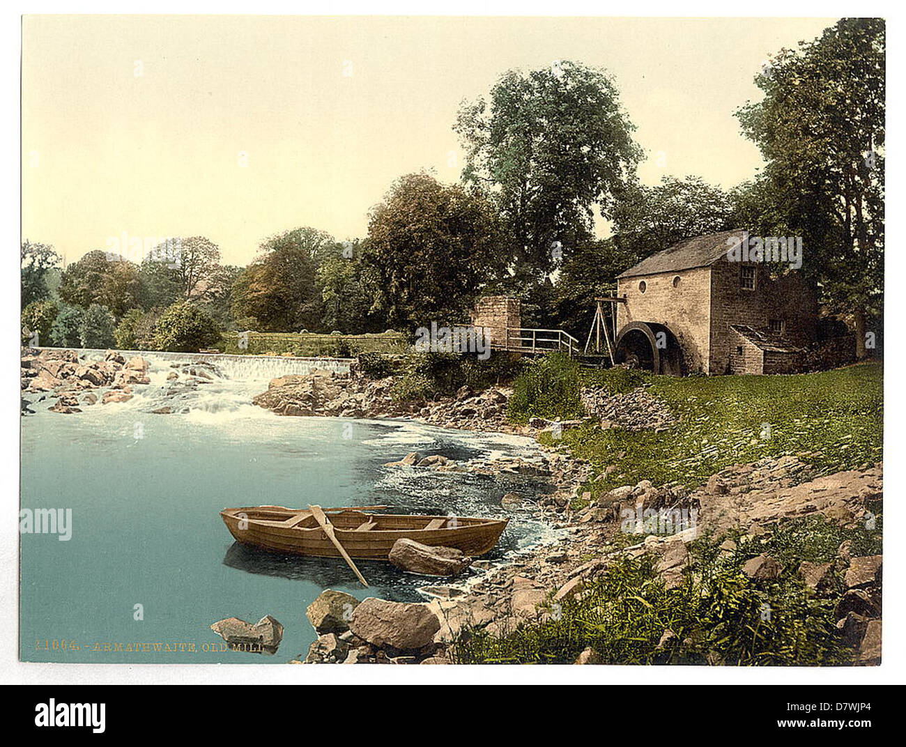 This photograph depicts the old mill at Armathwaite in the Lake ...