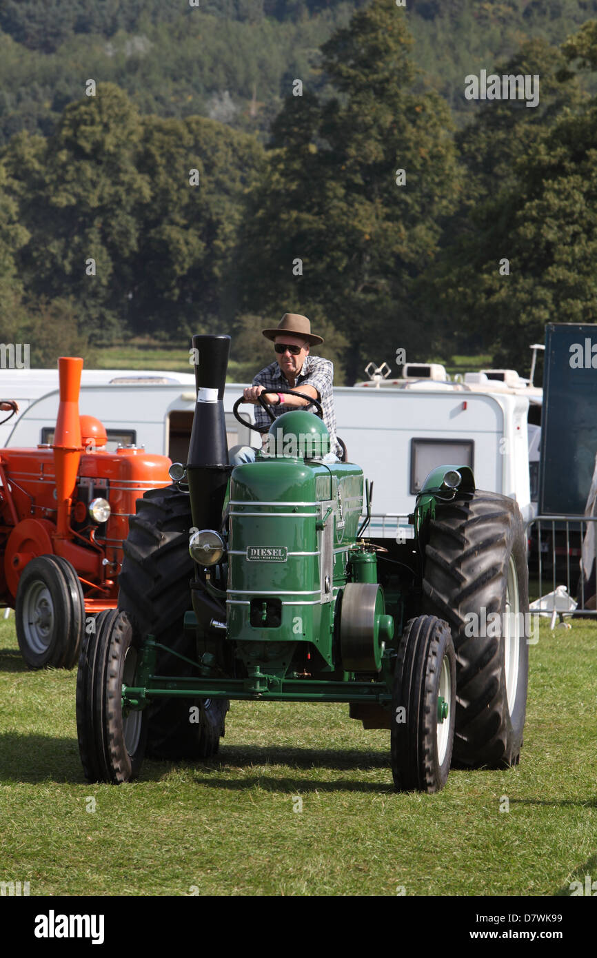 Vintage tractors at a rally in Derbyshire, UK Stock Photo - Alamy