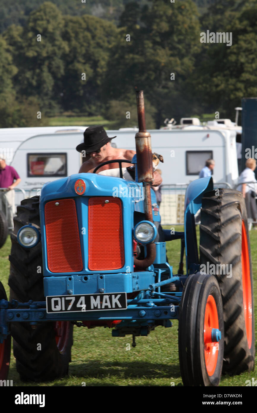 Vintage tractors at a rally in Derbyshire, UK Stock Photo - Alamy