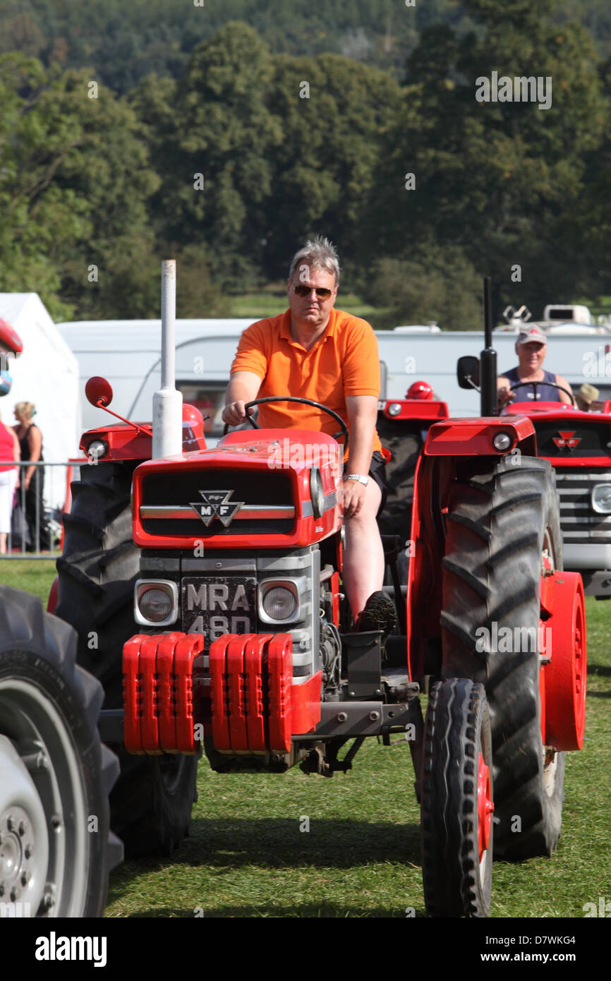 Vintage tractors at a rally in Derbyshire, UK Stock Photo - Alamy