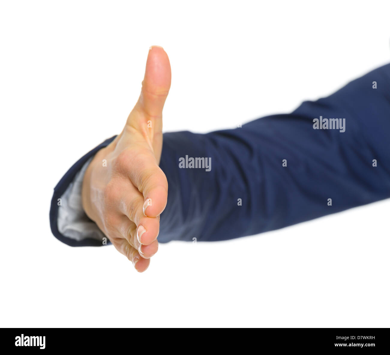 Closeup on hand stretching for handshake Stock Photo - Alamy