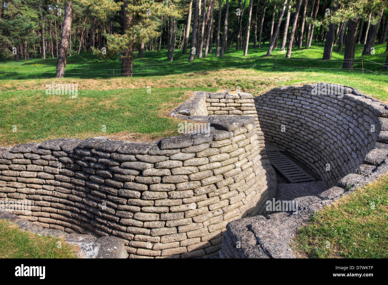Restored First world war trenches at Vimy Memorial, France Stock Photo ...