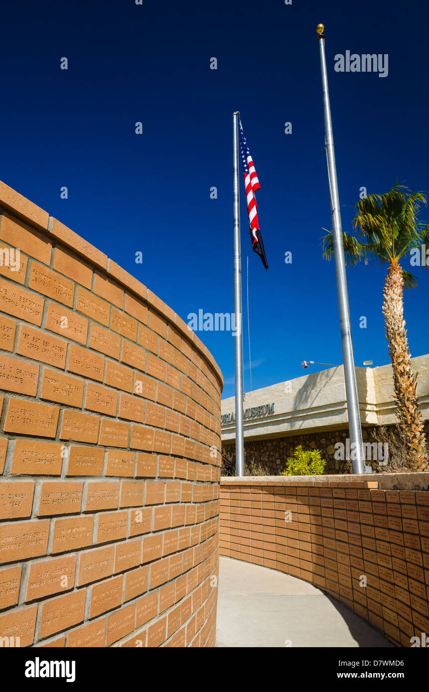 Memorial wall, General Patton Memorial Museum, Indio, California USA ...