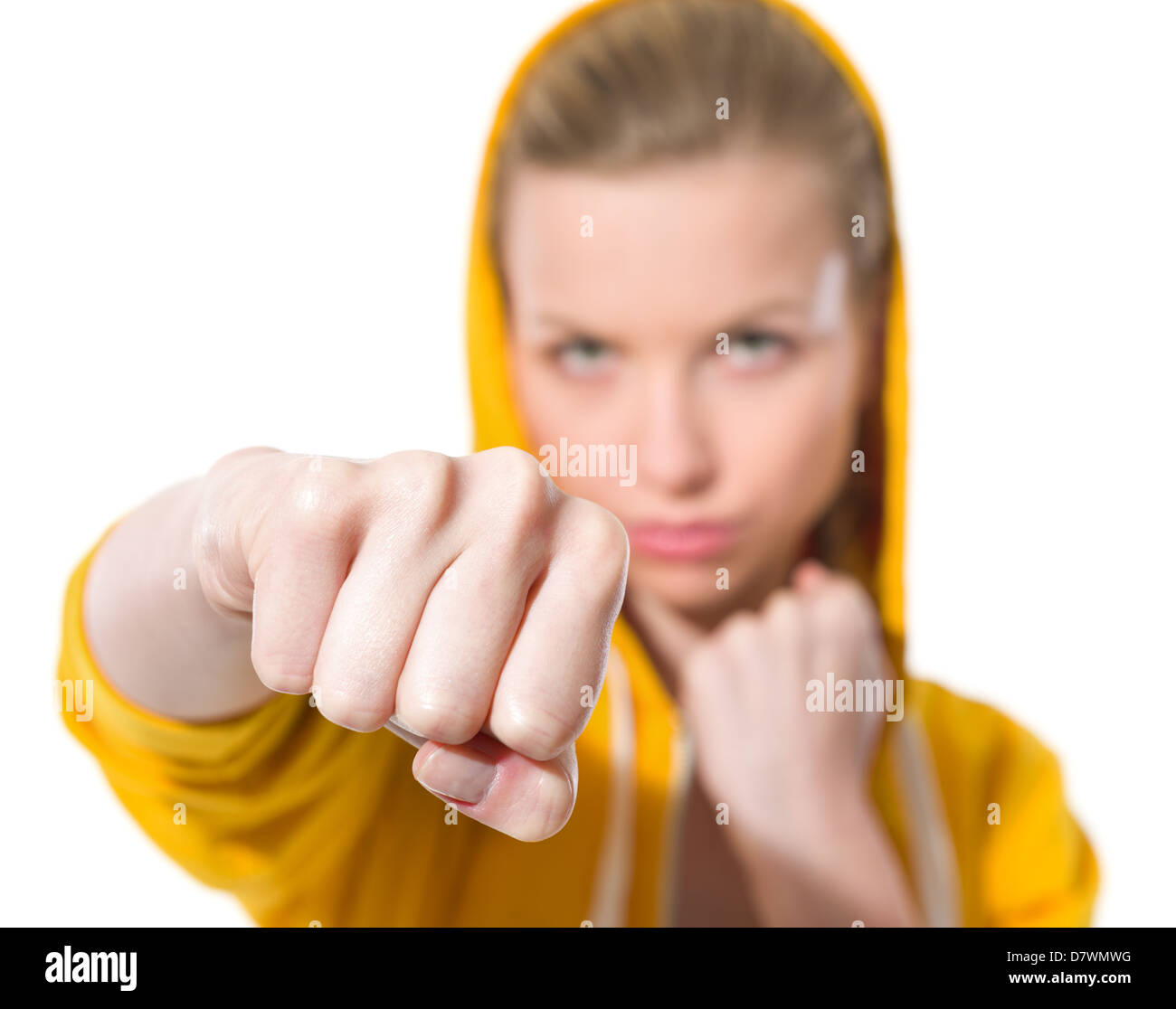 Girl punching fist hi-res stock photography and images - Alamy