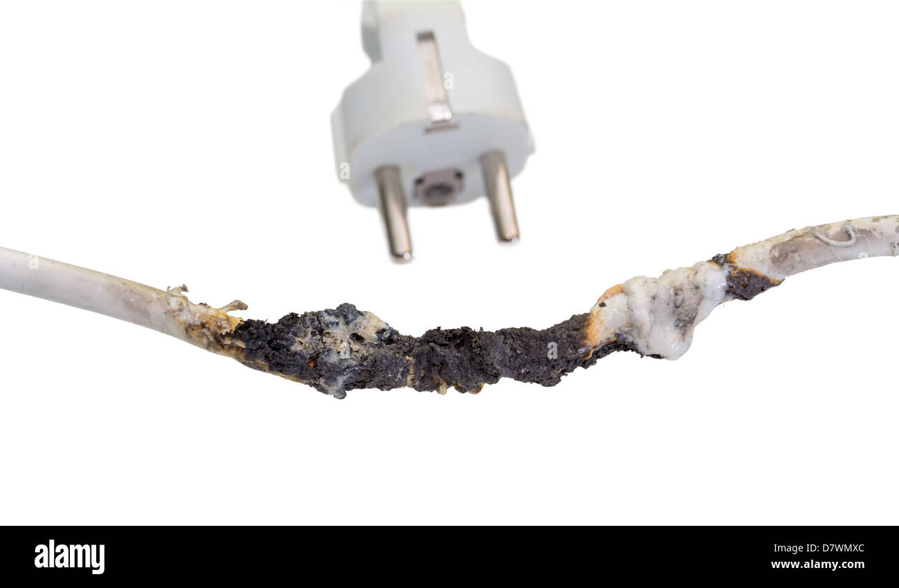 Broken electric cable shock hi-res stock photography and images - Alamy