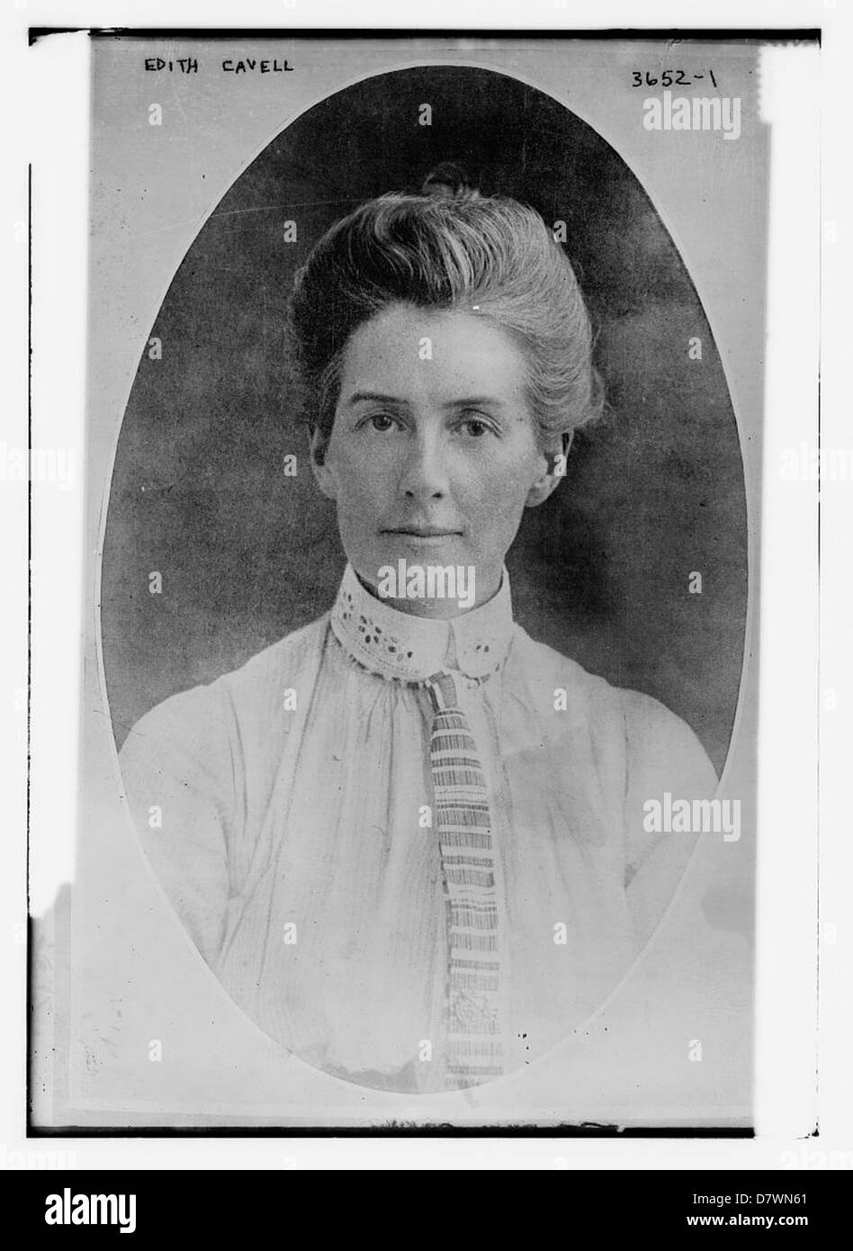 This image captures Edith Cavell, a British nurse executed during World ...