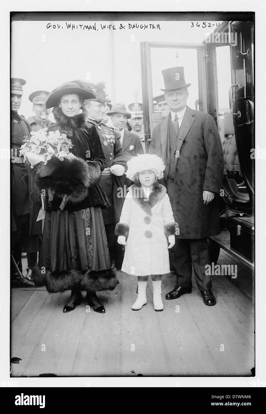 This image shows Governor Whitman of New Jersey with his wife and ...