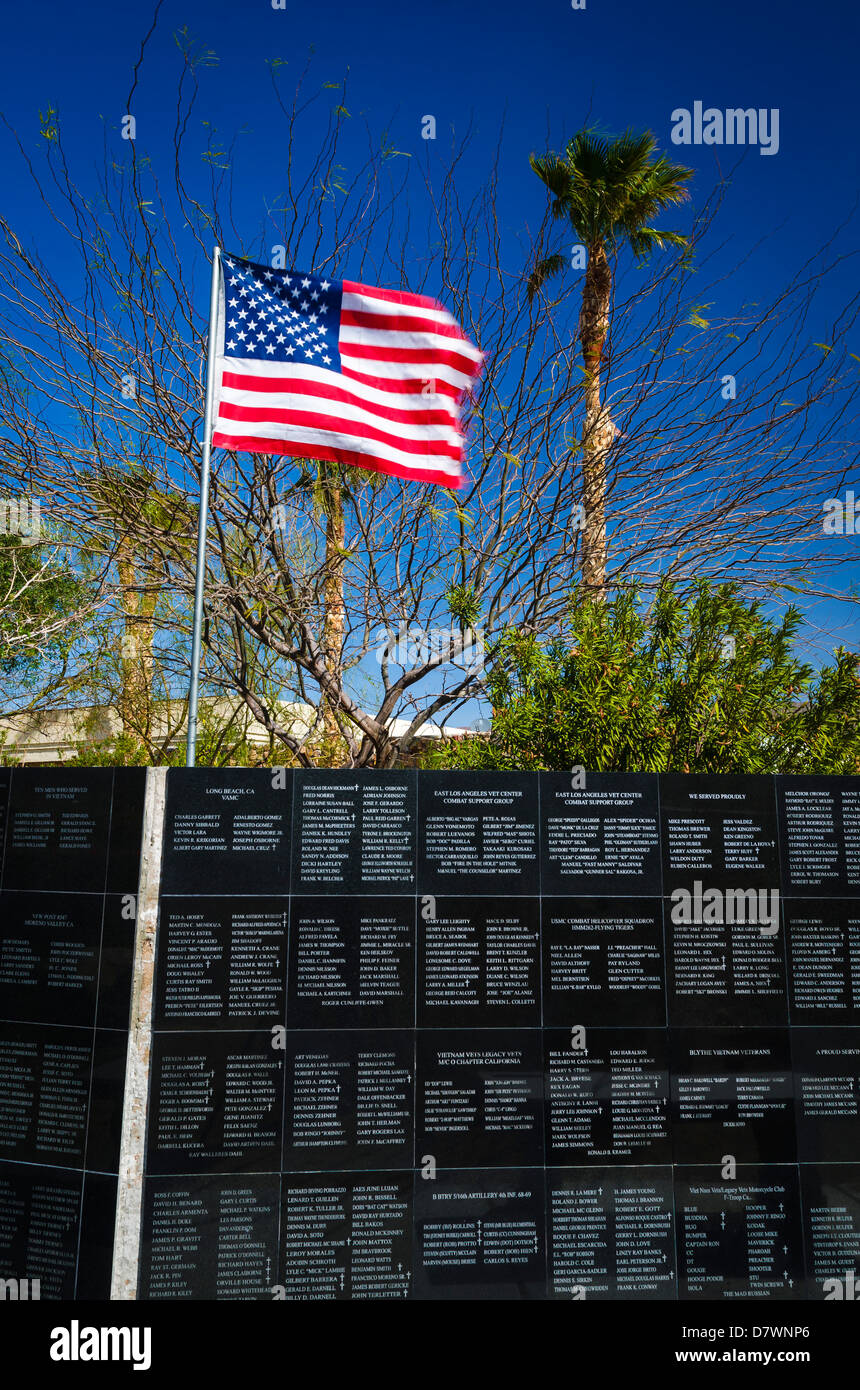 Memorial wall, General Patton Memorial Museum, Indio, California USA ...