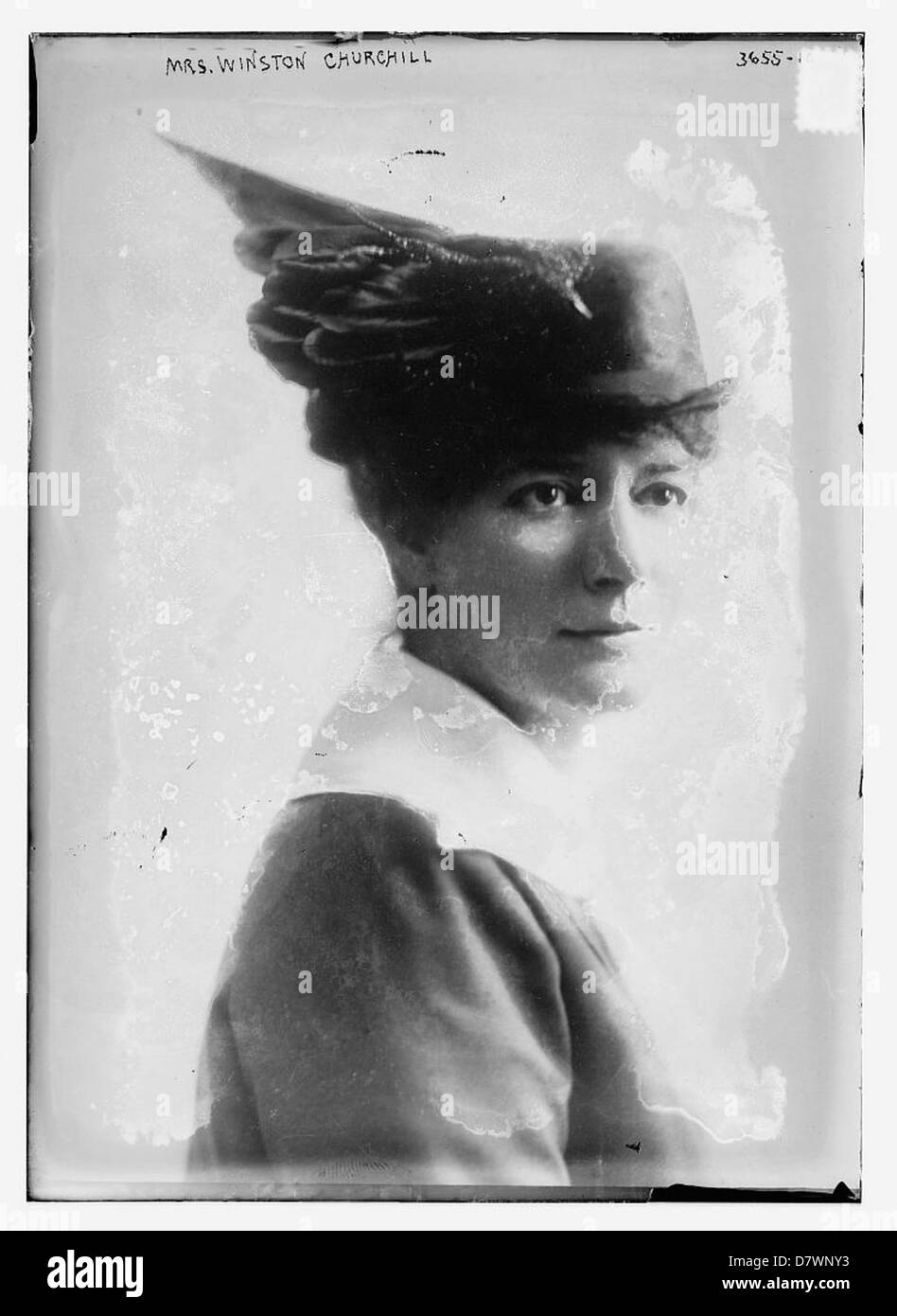 This photograph of Mrs. Winston Churchill, captured in a moment of ...