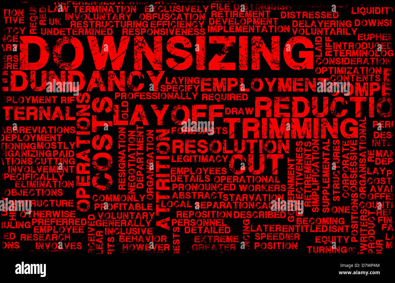 Downsizing of Job in the Corporate Workplace Stock Photo - Alamy