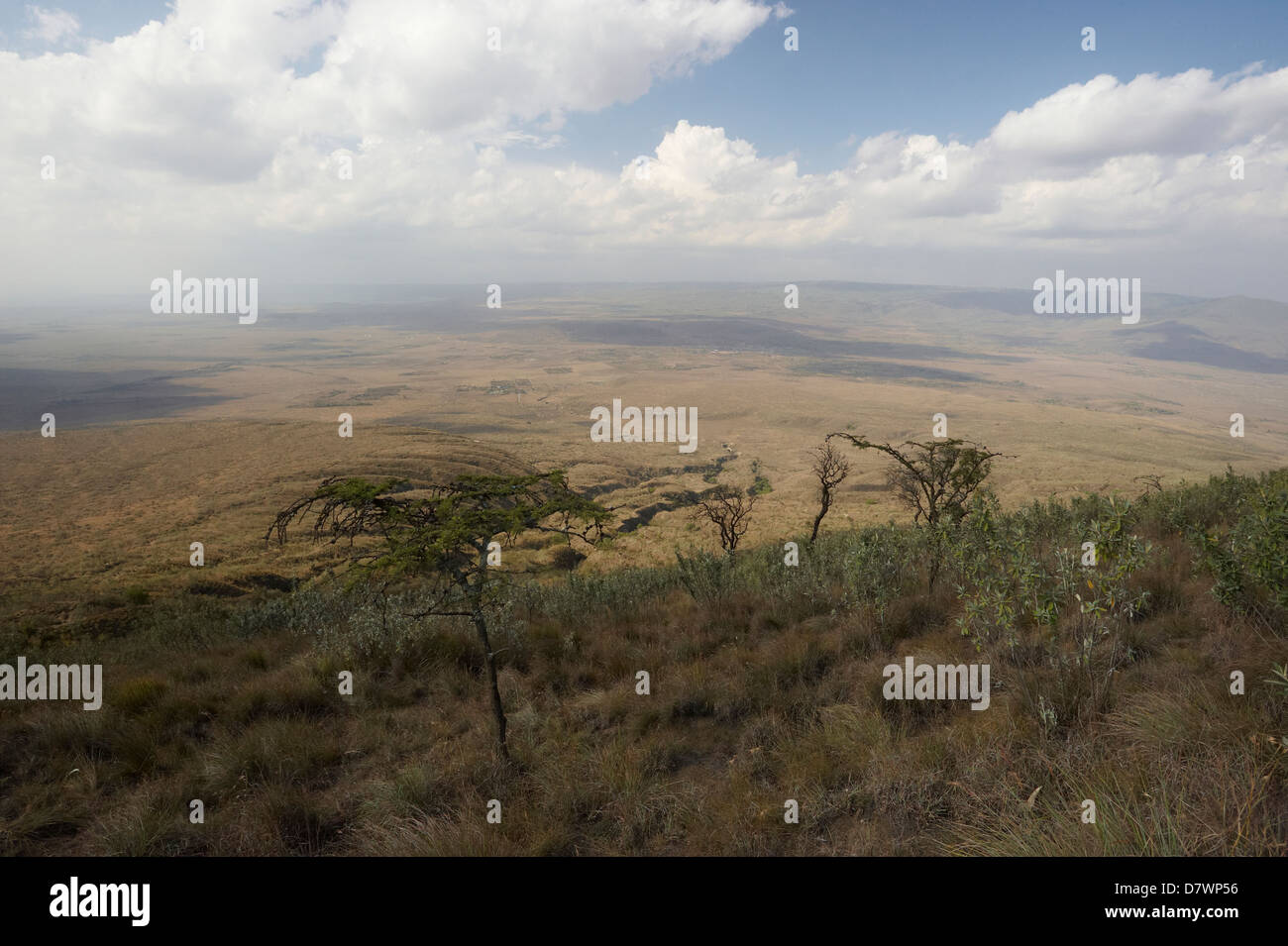 View of Great Rift Valley from Mount Longonot, Mount Longonot National ...