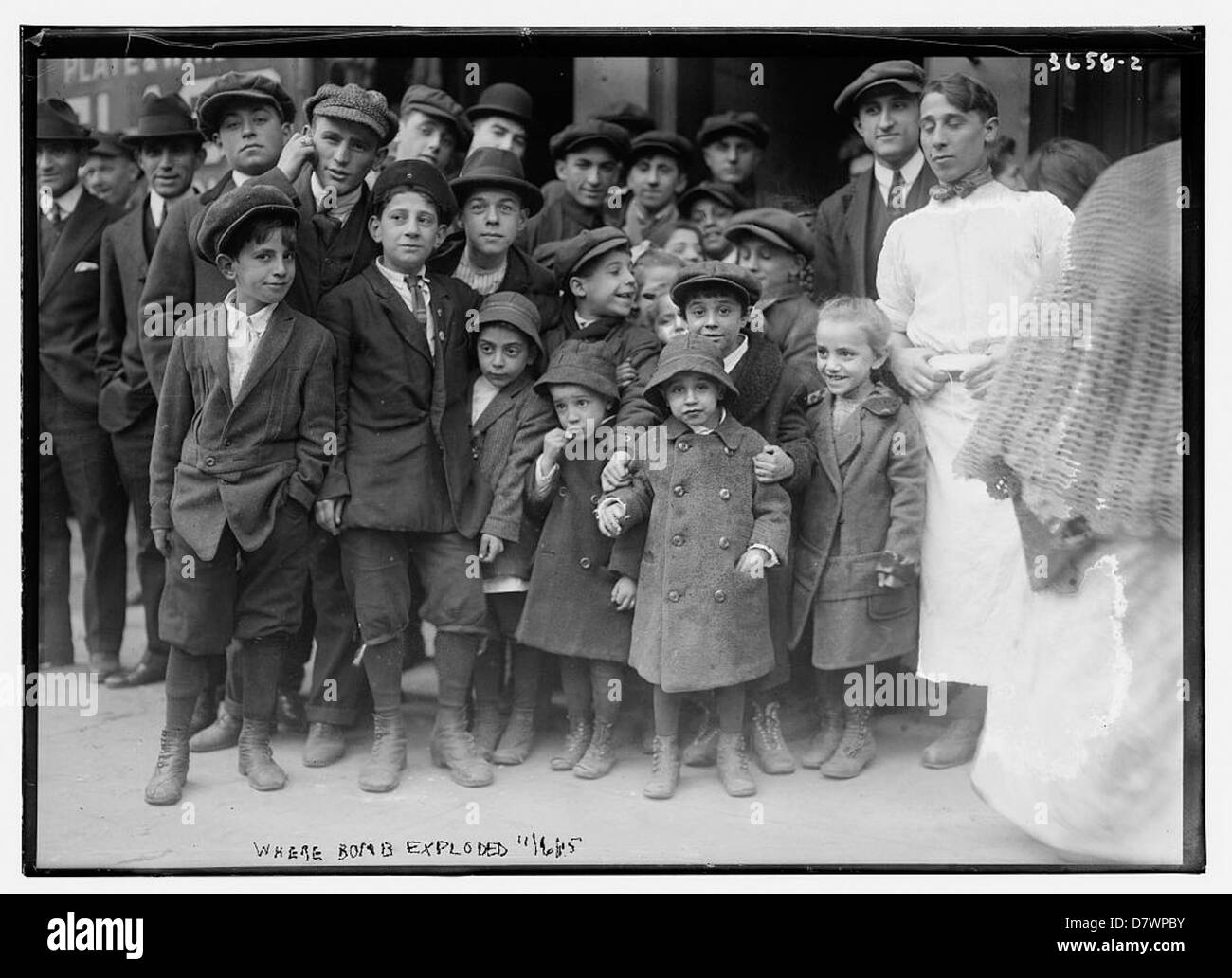 This photograph, taken at the site where a bomb exploded, captures the ...