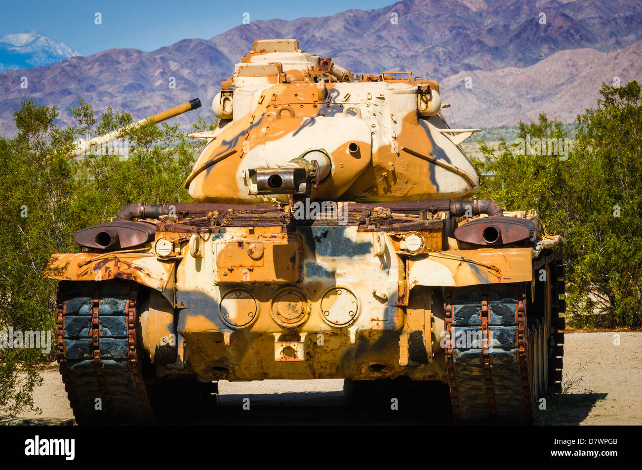 WWII Army tank at the General Patton Memorial Museum, Indio, California ...