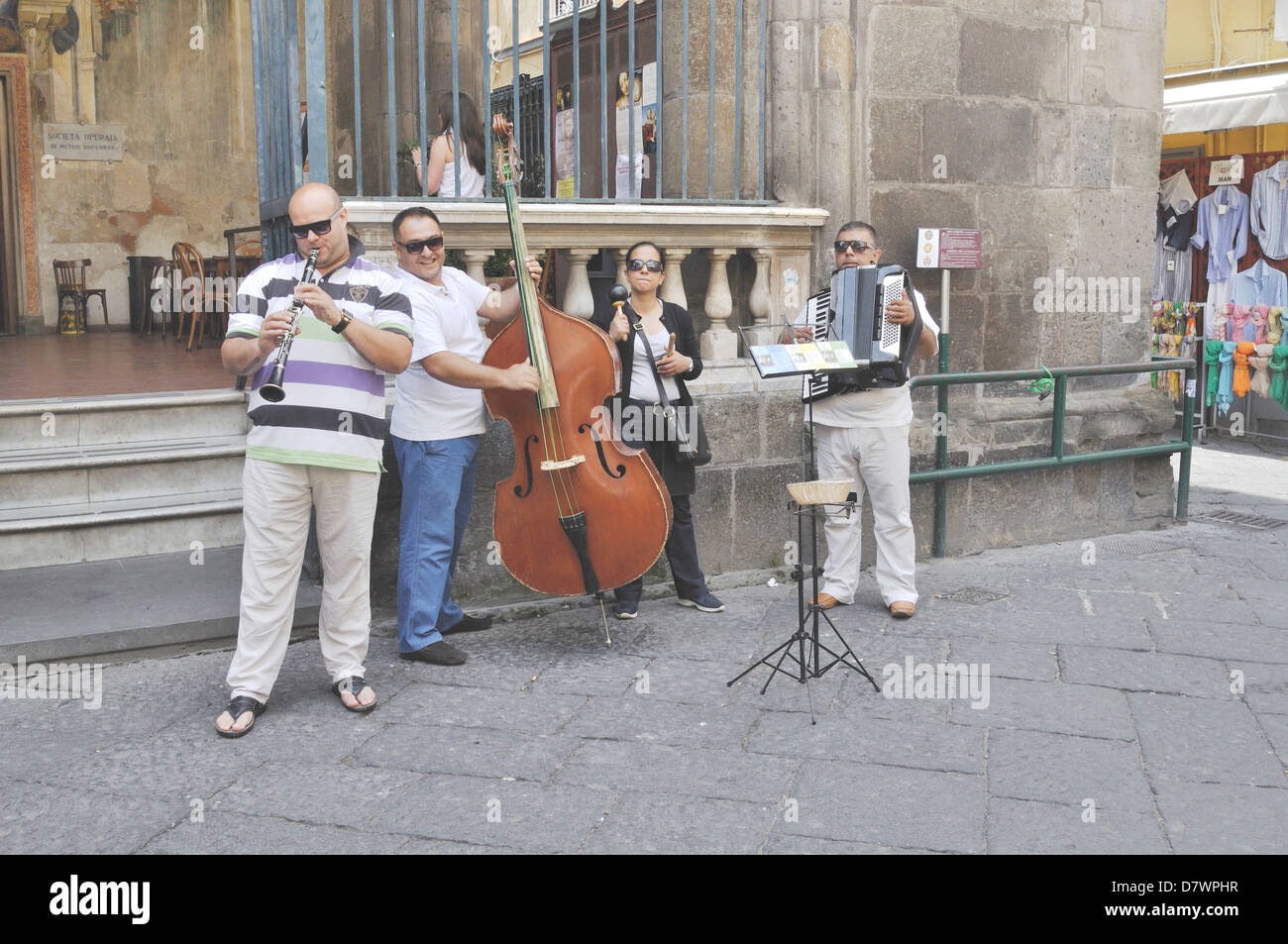 Street musicians in Sorrento, Italy Stock Photo - Alamy