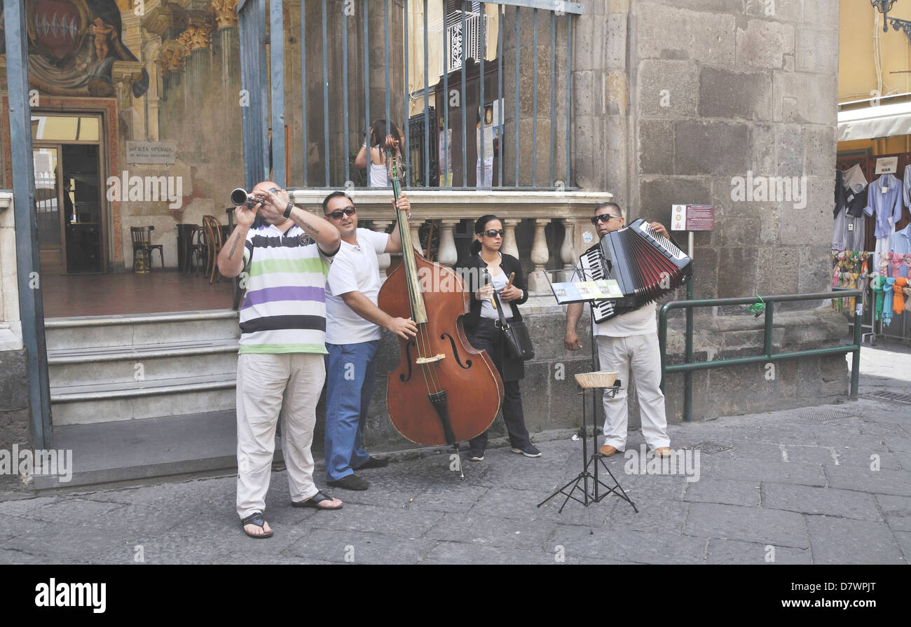 Street musicians in Sorrento, Italy Stock Photo - Alamy