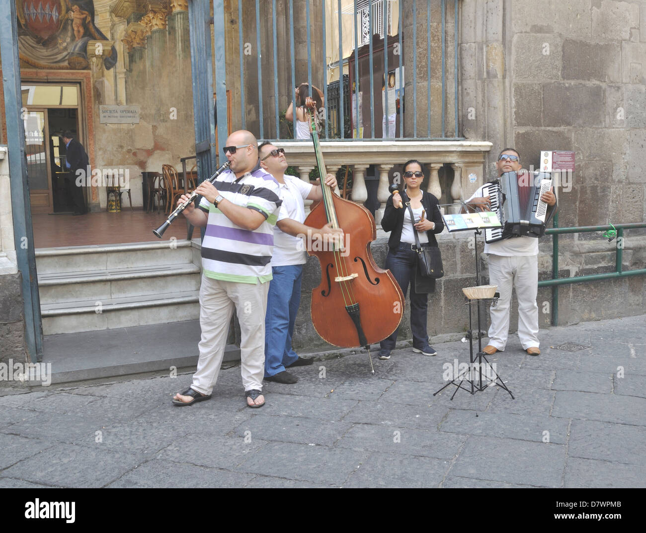 Street musicians in Sorrento, Italy Stock Photo - Alamy