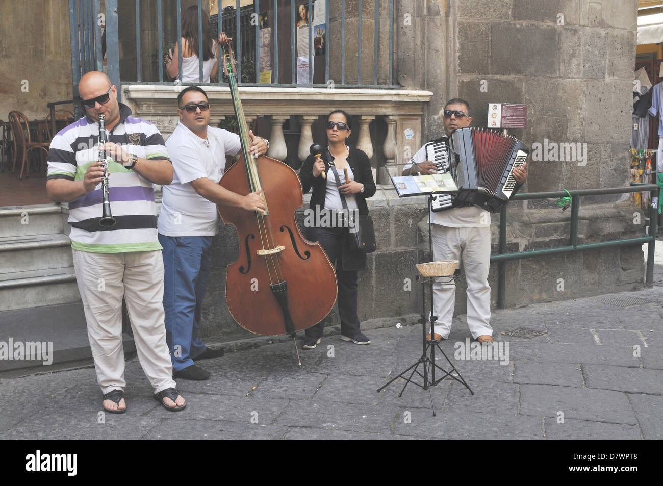 Street musicians in Sorrento, Italy Stock Photo - Alamy