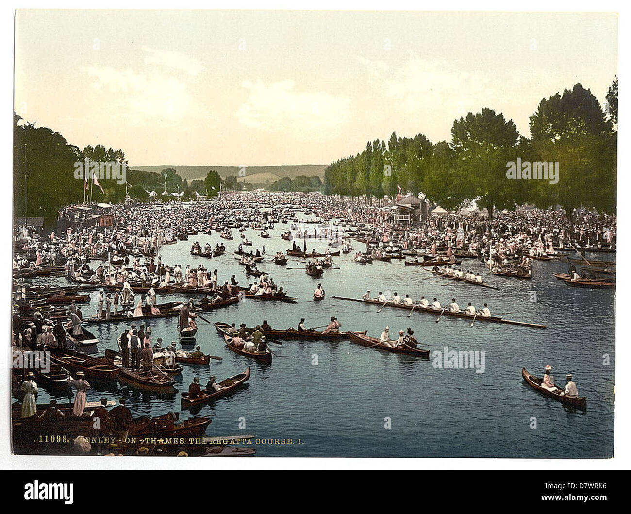 This image captures the Henley Regatta, an annual rowing event ...