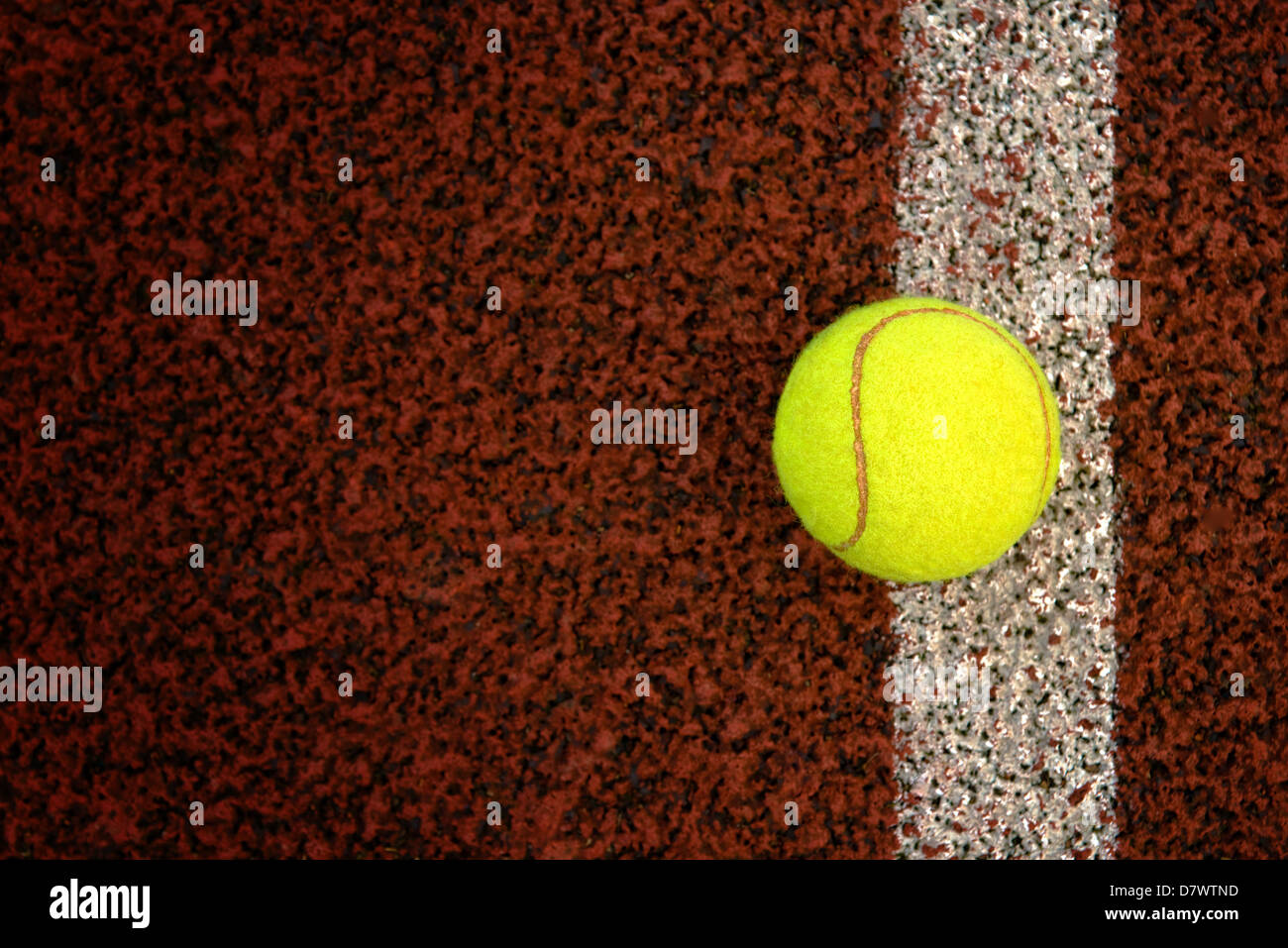 Tennis ball hitting the line for a point Stock Photo - Alamy
