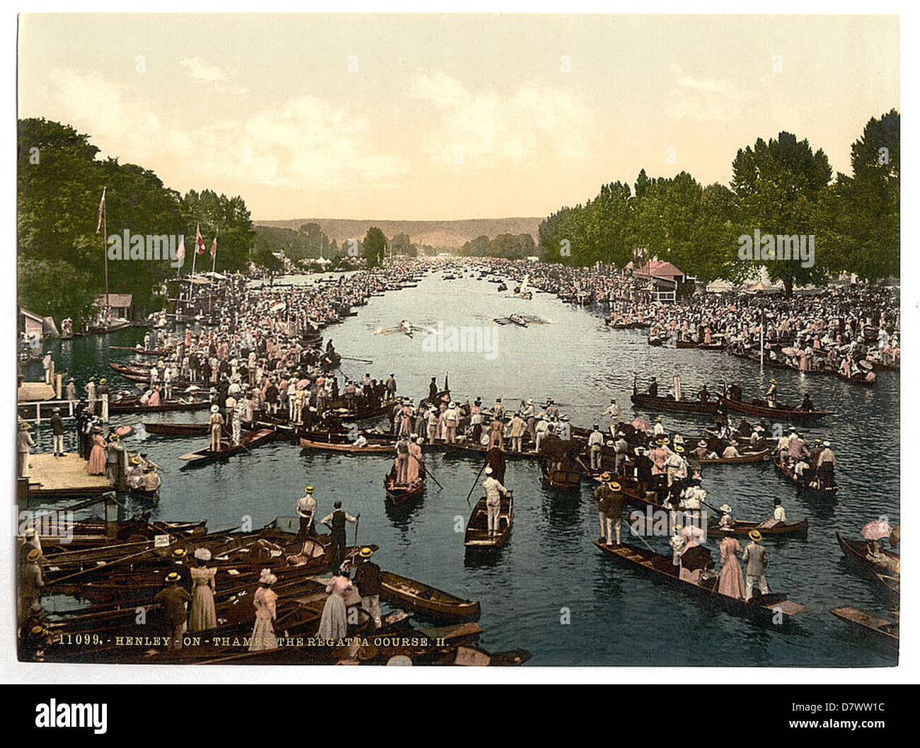 This photograph from the Library of Congress depicts the Henley Regatta ...