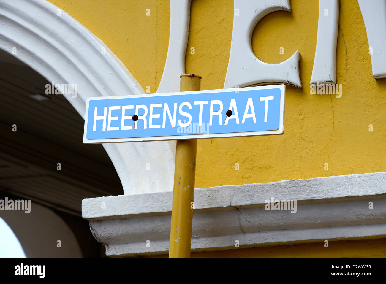 Heerenstraat Street Sign Willemstad Curacao Curaҫao Dutch Caribbean ...