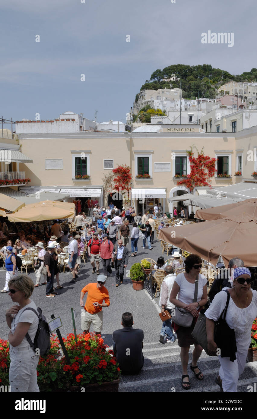 The Piazza Umberto I, or La Piazzetta, is the focal point of Capri town ...