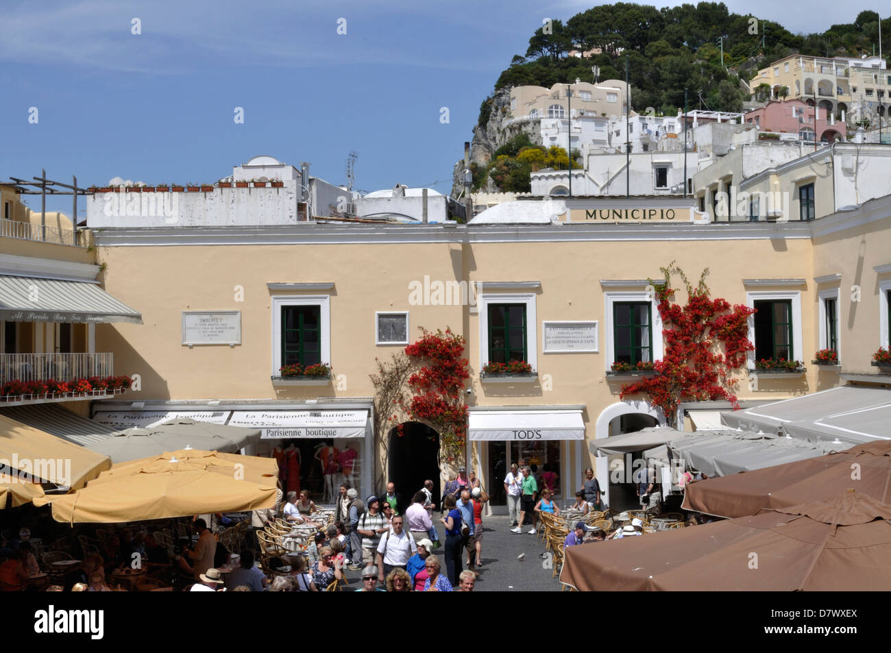The Piazza Umberto I, or La Piazzetta, is the focal point of Capri town ...