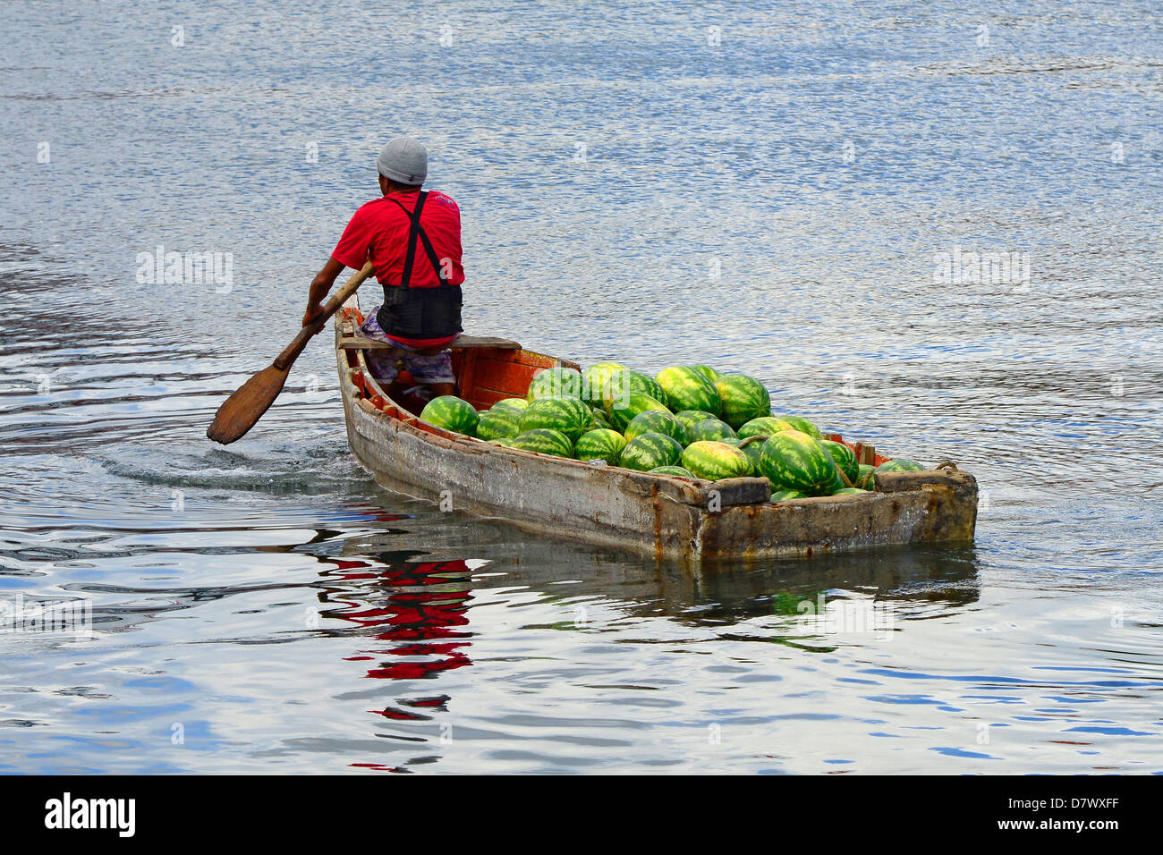 Watermelon Boat at Floating Market Willemstad Curacao Curaҫao Dutch ...