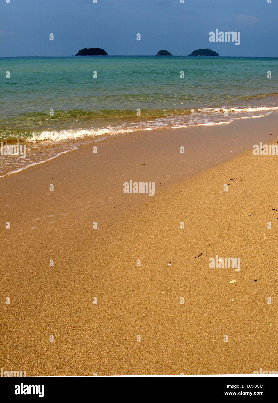 nice sandy beach and calm waters on a quiet island Stock Photo - Alamy