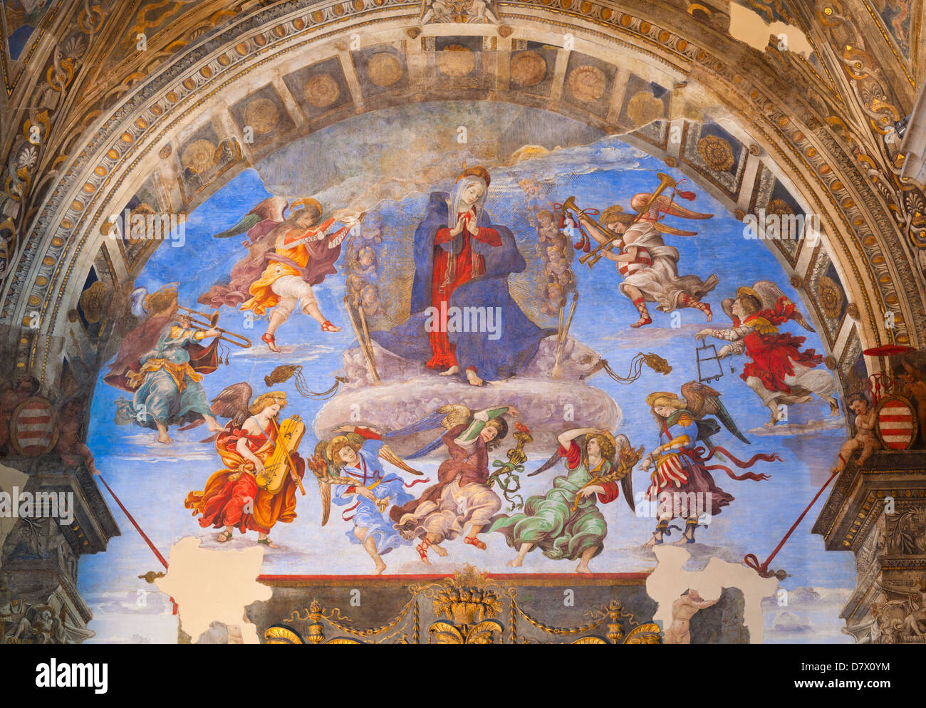 Carafa chapel, frescoes by Filippino Lippi, basilica of Saint Mary ...
