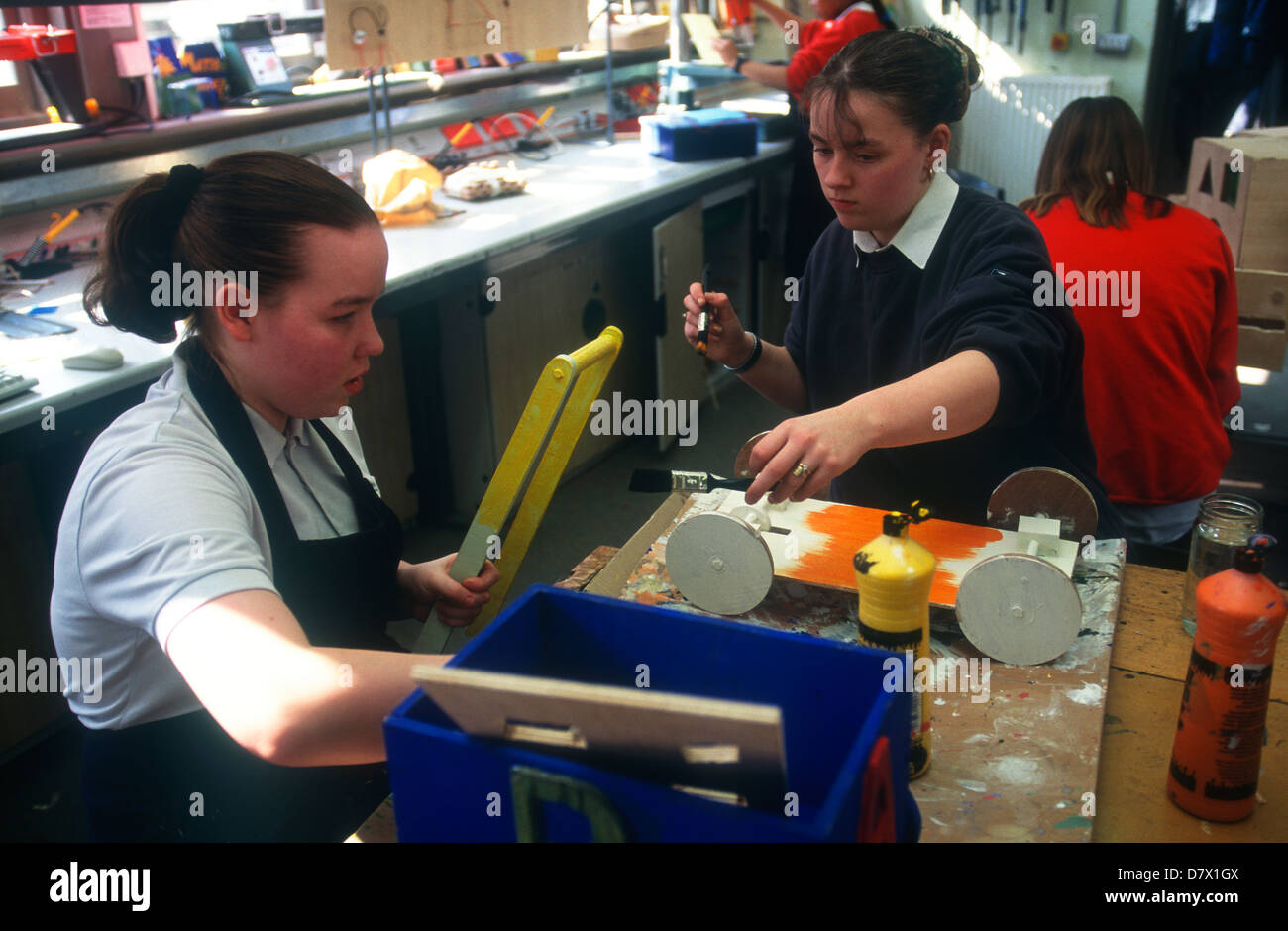 School pupils in Design & Technology class, Southwark, London, UK Stock ...