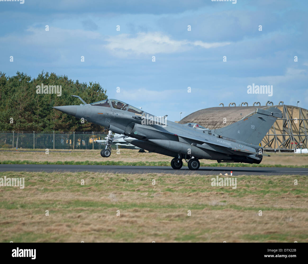 France - Navy Military Single Seat Dassault Rafale M Aircraft landing ...