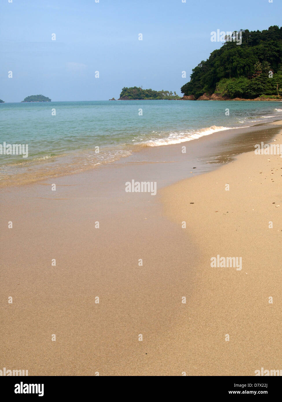 a nice sandy beach to walk on in the morning Stock Photo - Alamy