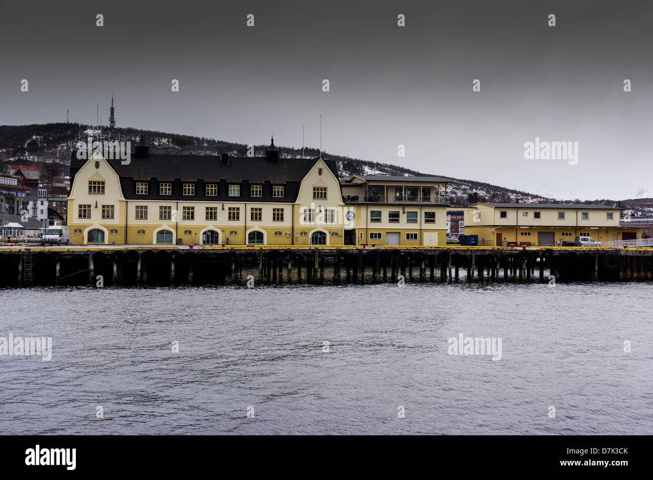 The harbour at Harstad, Norway Stock Photo - Alamy
