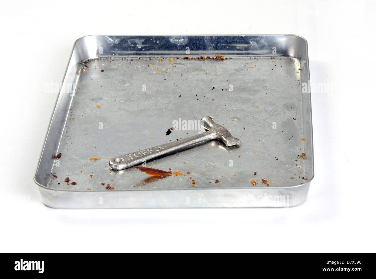 Empty toffee tray, who eat it all? May 2013 Stock Photo - Alamy