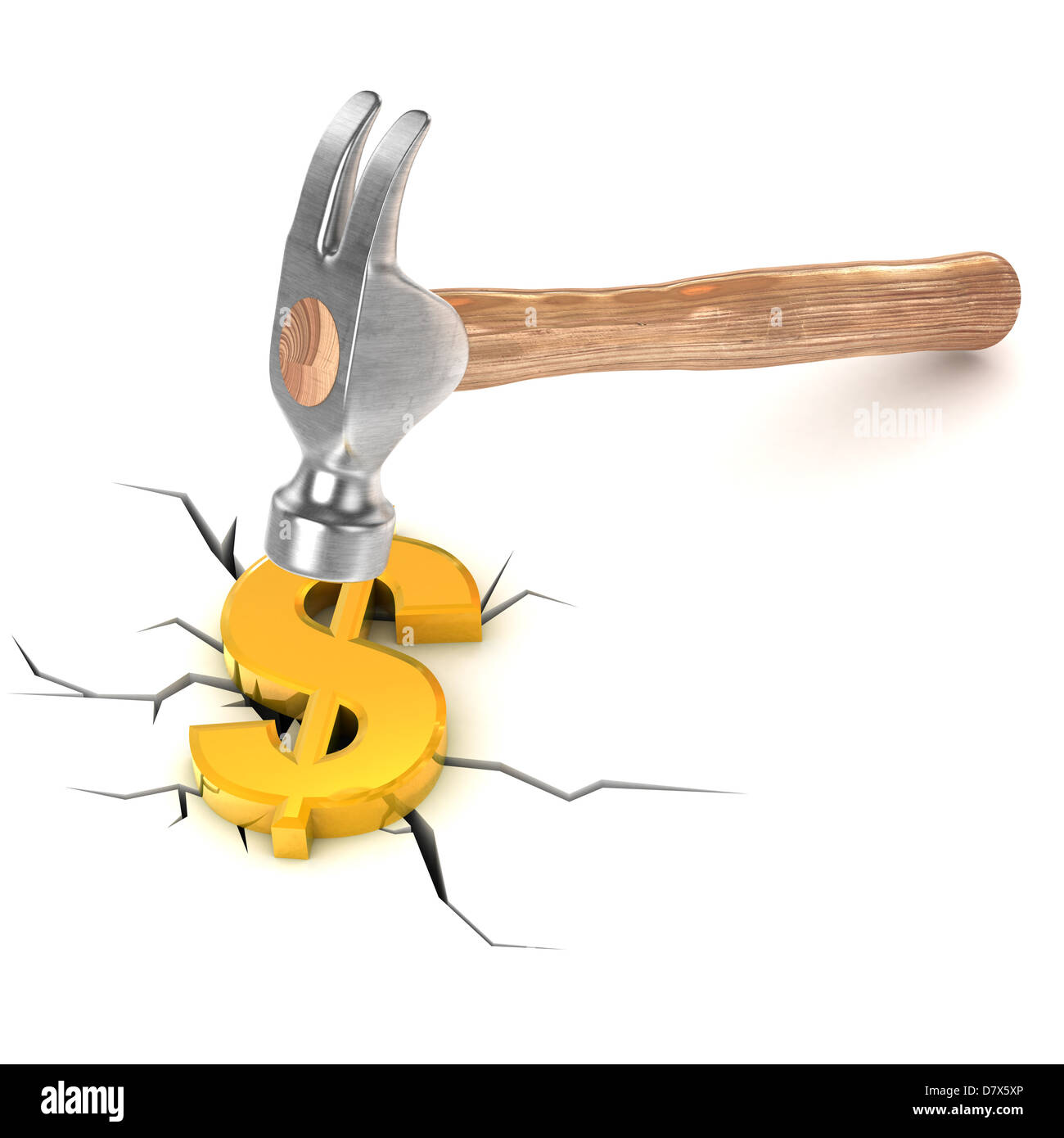 A Colourful 3d Rendered Dollar Debt Concept Illustration Stock Photo ...