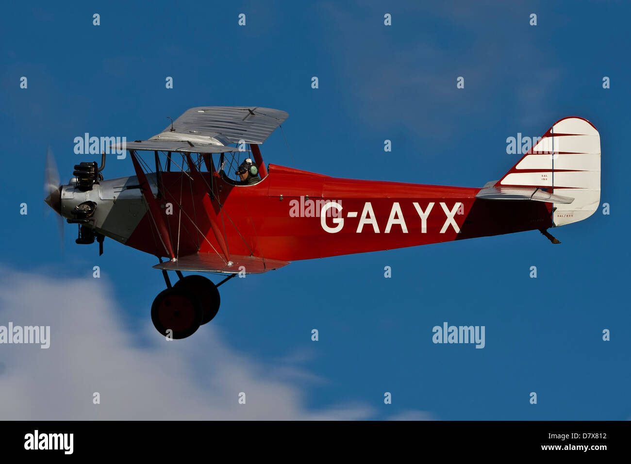 G-AAYX Southern Martlet Biplane Flying at Old Warden Shuttleworth ...