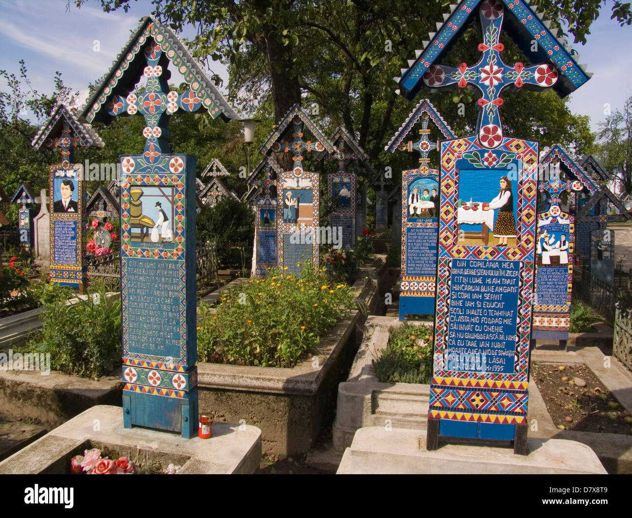 europe, romania, maramures, sighetu marmatiei area, sapanta, the happy ...