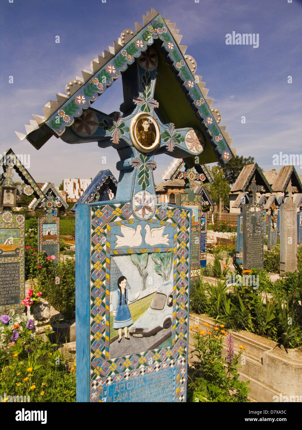 europe, romania, maramures, sighetu marmatiei area, sapanta, the happy ...