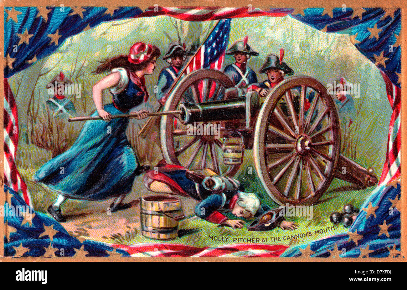 Molly Pitcher At The Cannon Mouth Molly Pitcher Fills In For Husband At The Battle Of Monmouth