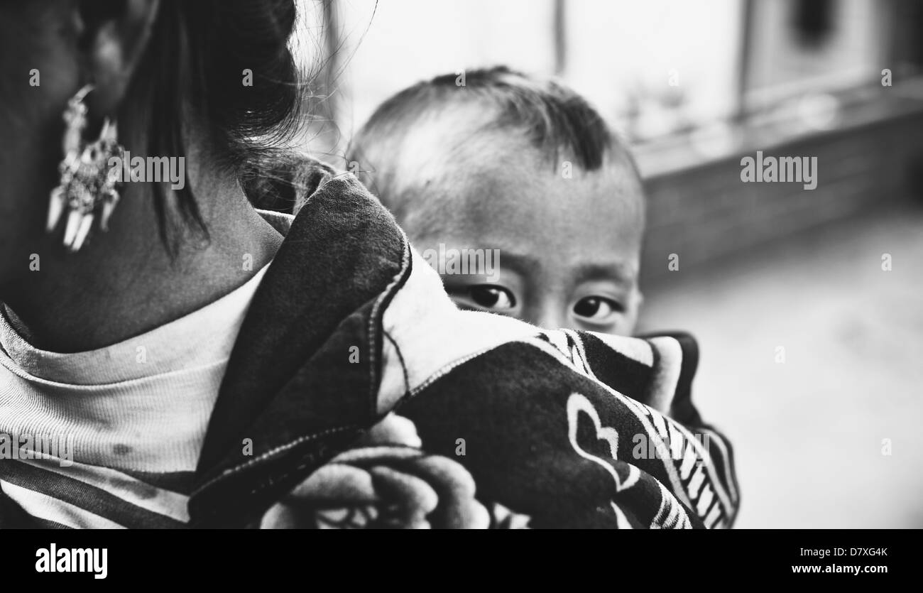 Back child Black and White Stock Photos & Images - Alamy