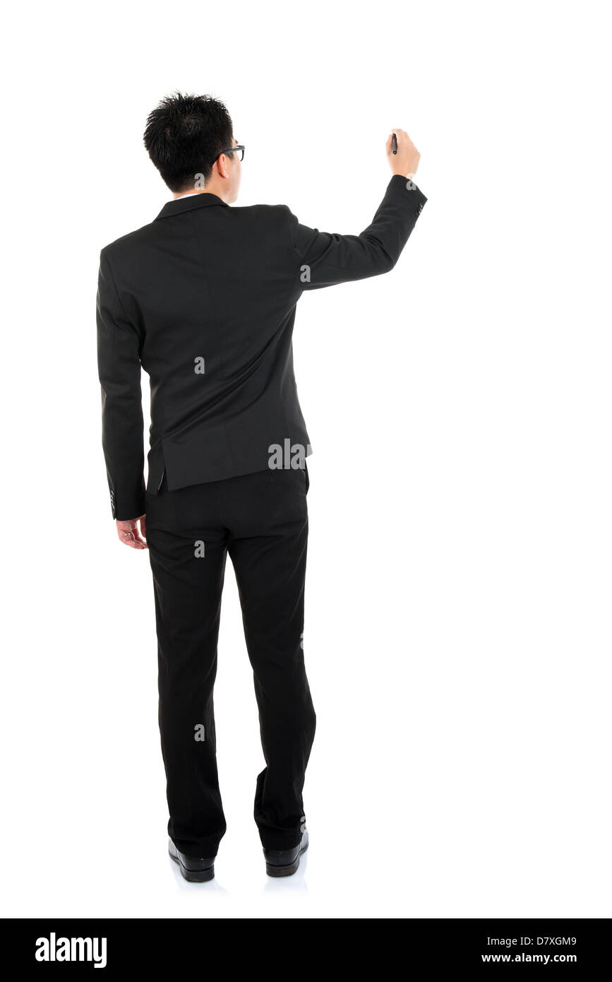 Back view man presenting Cut Out Stock Images & Pictures - Alamy