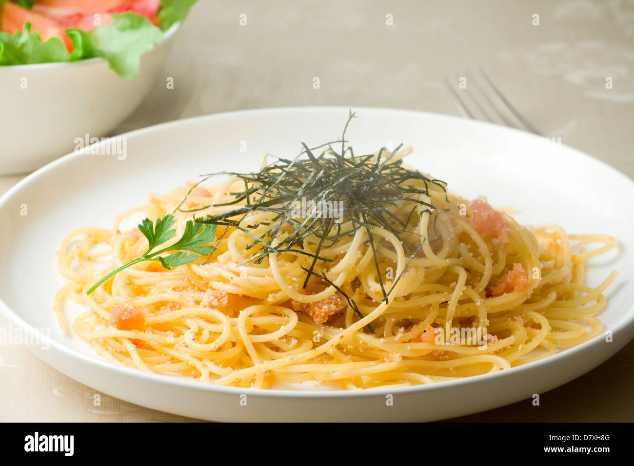 Cod roe spaghetti Stock Photo - Alamy