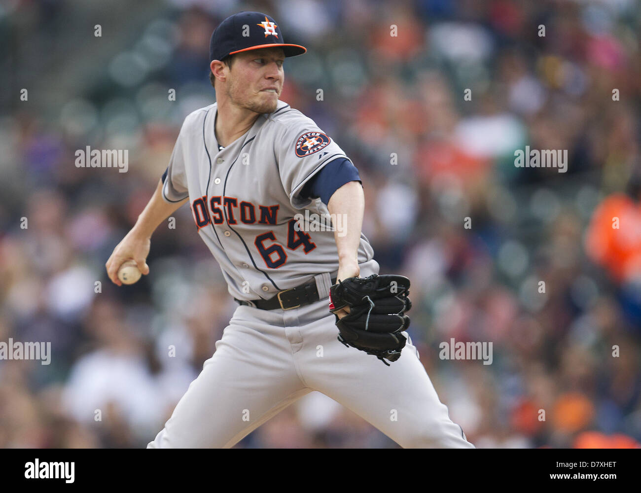 Detroit, Michigan, USA. May 14, 2013. Houston Astros starting pitcher ...