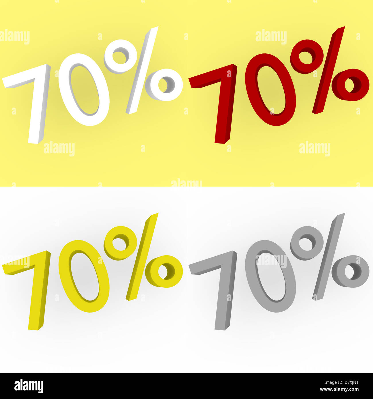 Illustration percentages 3d rendering hi-res stock photography and ...