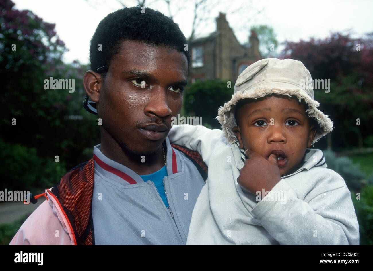 Father with baby, London, UK Stock Photo - Alamy
