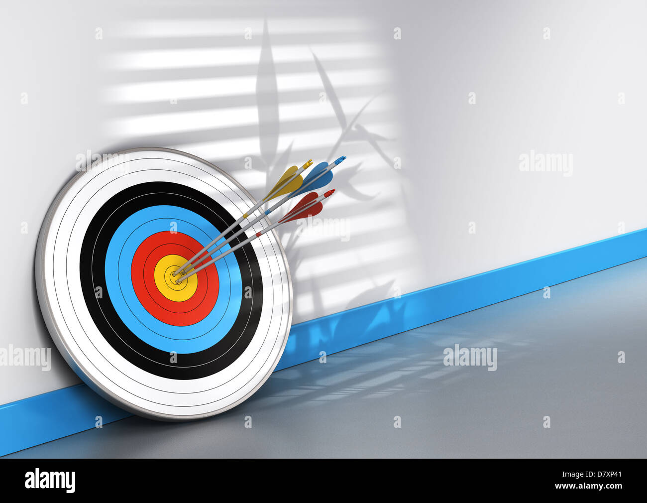 Three arrows hitting center target hi-res stock photography and images ...
